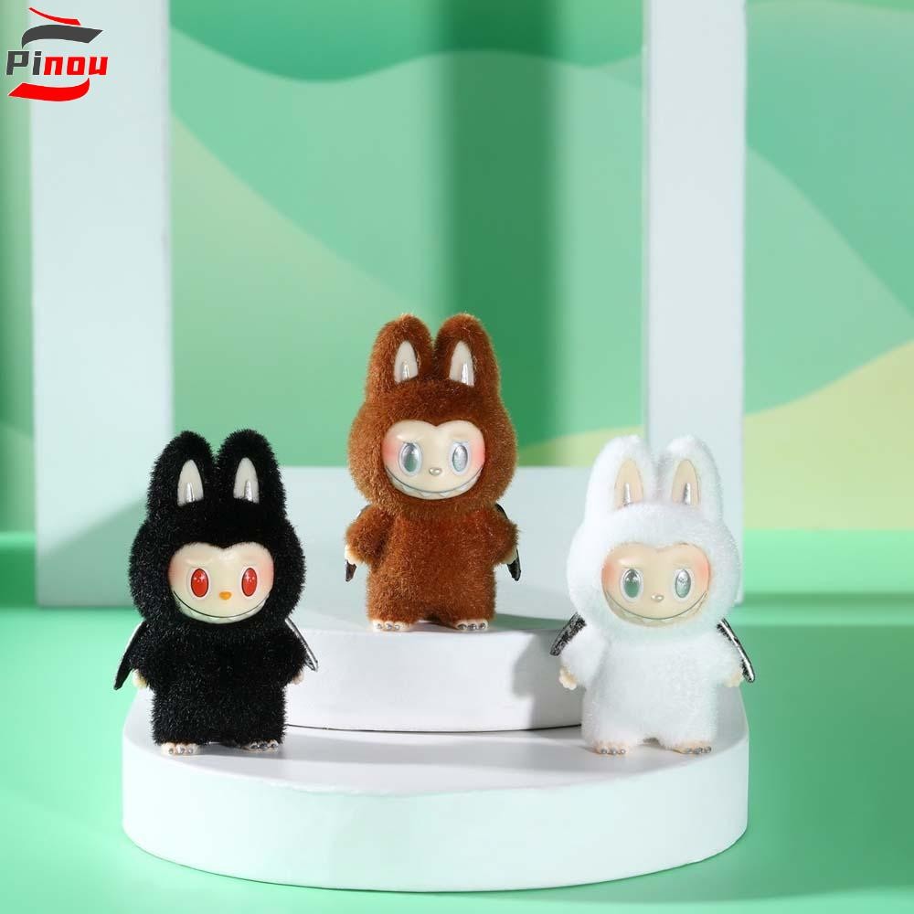 ตุ๊กตา PINOU Chief Labubu, ซิลิกาเจลปีกสีลูกกวาด Labubu เครื่องประดับ ...