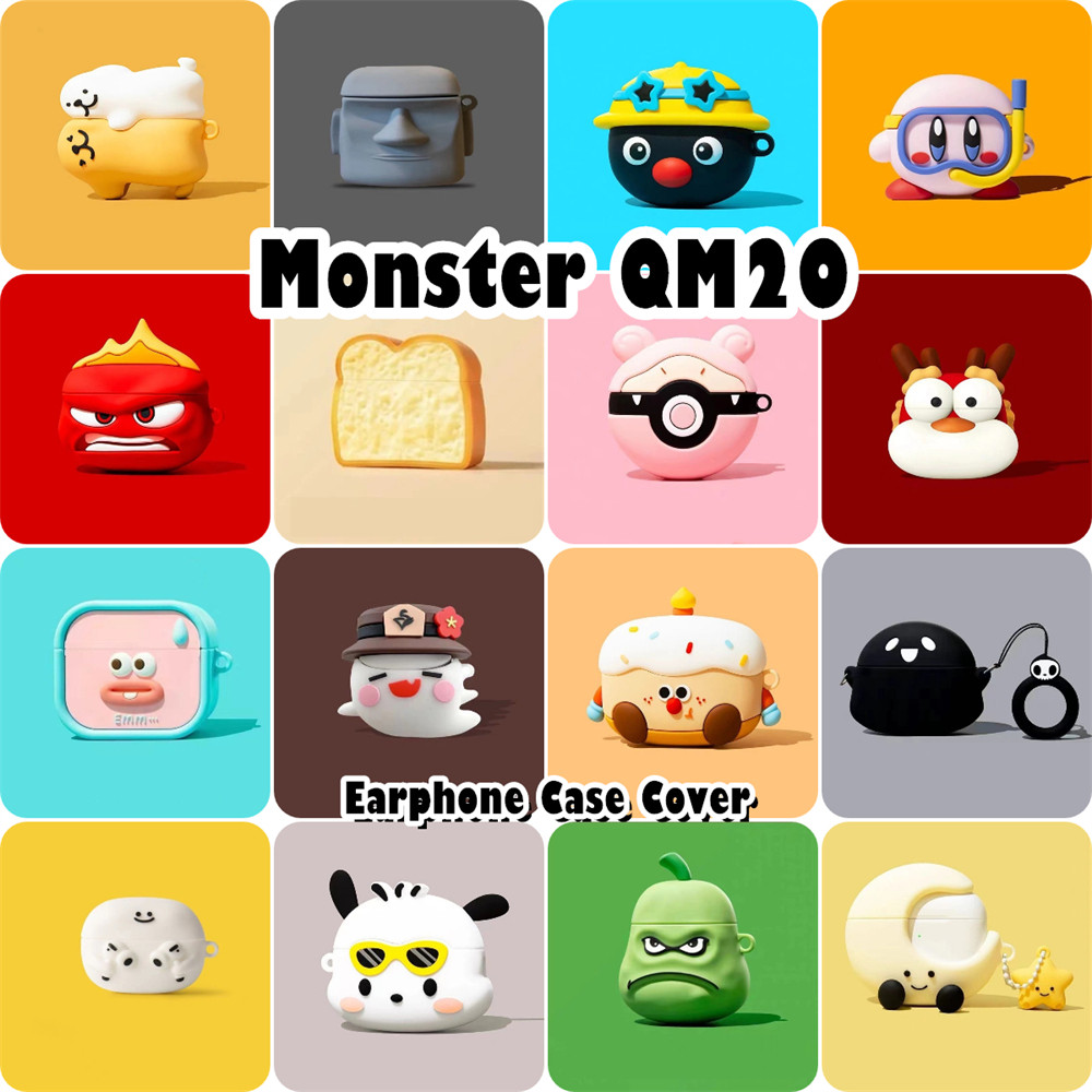 【Case Home】นําไปใช้กับ Monster QM20 เคส Case เคสหูฟัง การ์ตูนน้ําเย็น ซิลิโคนนุ่ม เคส เคสหูฟัง ...