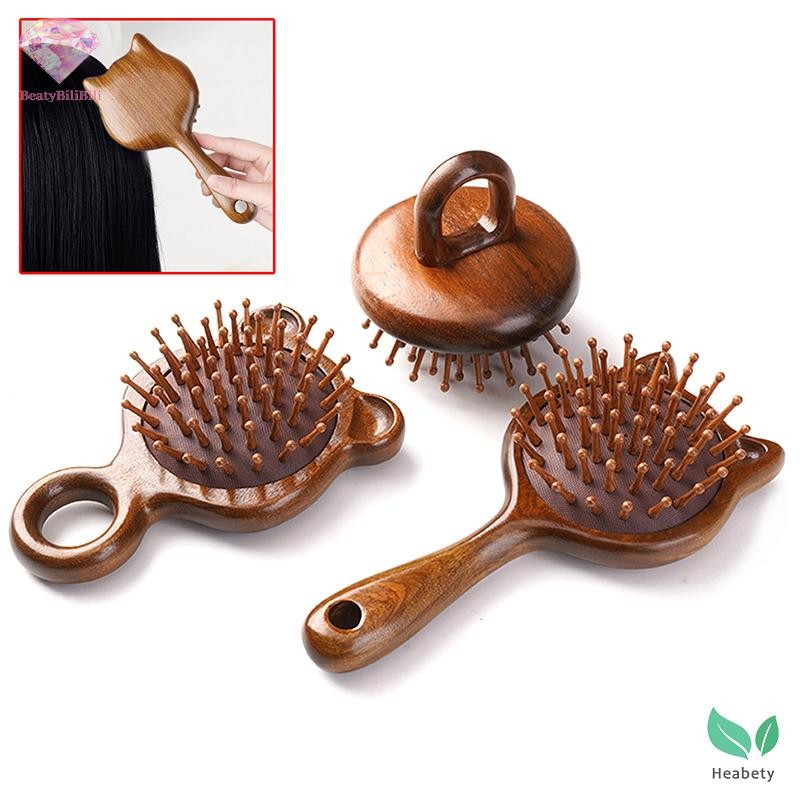 Heabety ไม้จันทน์นวดหนังศีรษะหวี Meridian หวีฟันหัวหวีผม Body Beautify ...