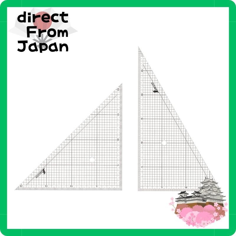 【ส่งตรงจากญี่ปุ่น】Shinwa Sokutei ไม้บรรทัดอะคริลิค ทรงสามเหลี่ยม พร้อม ...