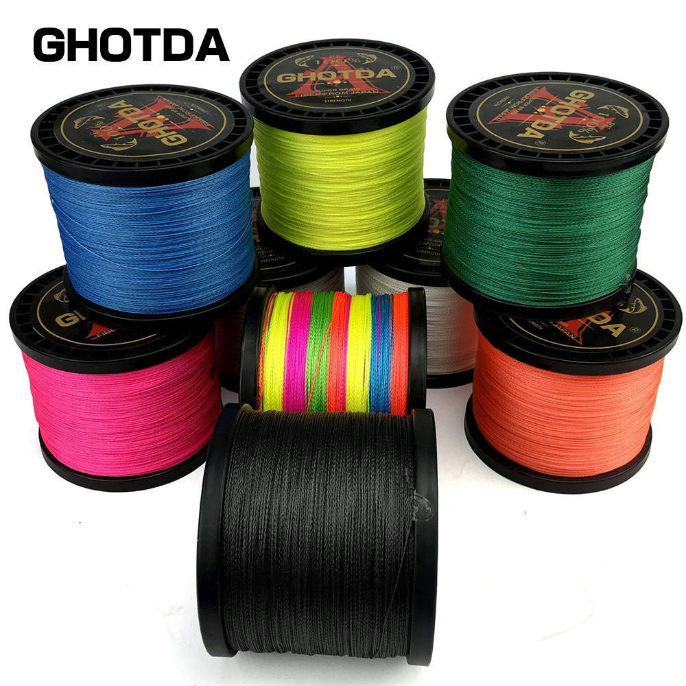 GHOTDA 1000/500/300/100M 8 Strands 4 Strands Braid PE สายตกปลา Smooth ...