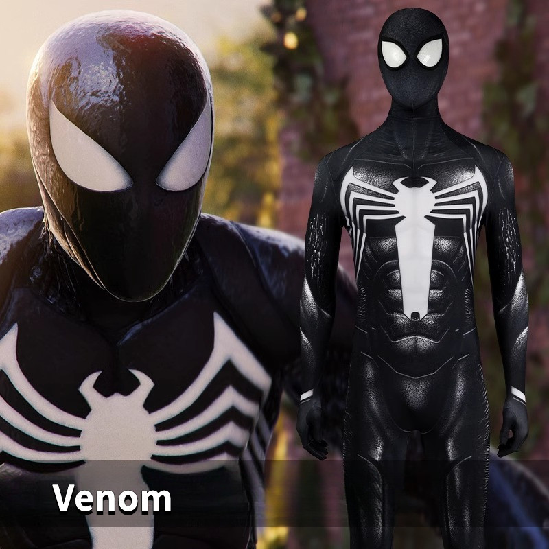 ชุดจั๊มสูทคอสเพลย์ Marvel Spider-Man Venom Tights พร้อมหน้ากากฮู้ด ...