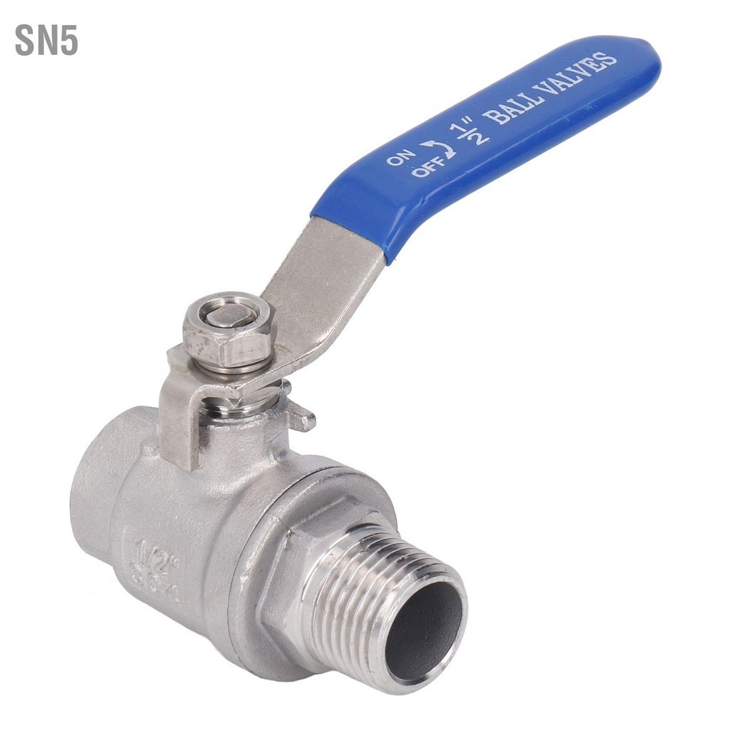 SN5 1/2in ชายหญิงด้าย NPT บอลวาล์วสแตนเลส 24 มม.เส้นผ่านศูนย์กลางภายนอกน้ำปิดวาล์ว 1000WOG ...