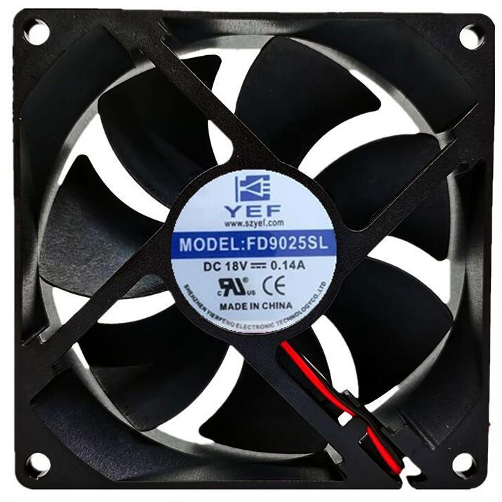 Yef FD9025SL 12/18V 0.16A พัดลมระบายความร้อน 9 ซม. DC ภายในรถยนต์ ...