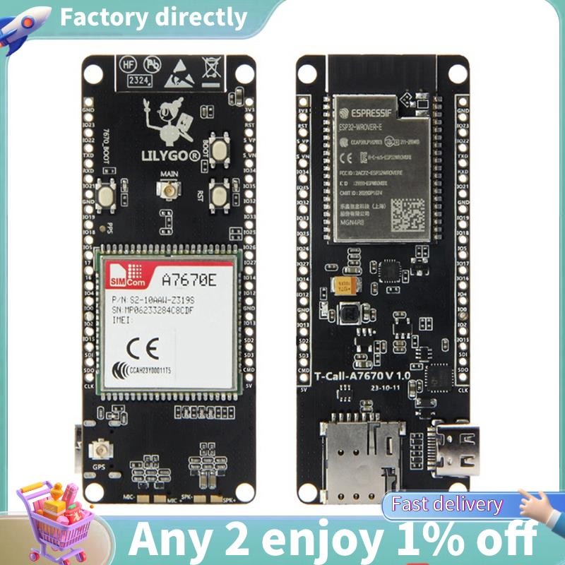 E7- T-Call A7670 4G 2G ESP32 บอร์ดพัฒนา A7670E LTE GSM เครือข่าย ESP32-WROVER-E WiFi บลูทูธโมดูล ...
