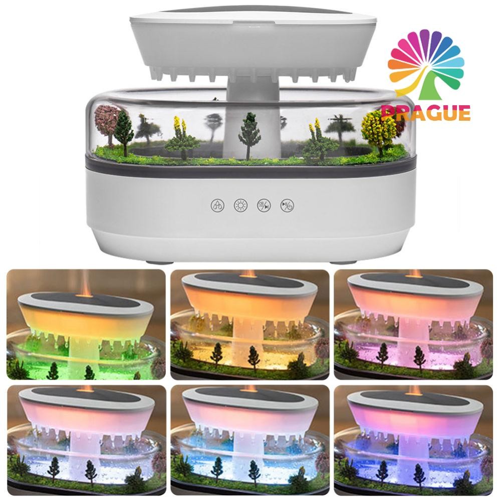 Aroma Humidifier Raindrop Air Humidifier ไฟกลางคืนที่มีสีสันสีขาวเสียง ...