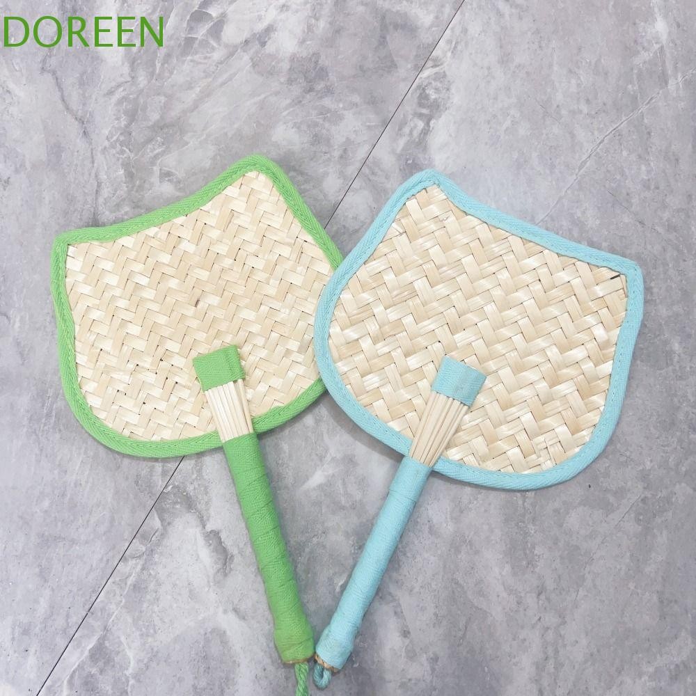 Doreen Cattail Fan, พัดลมทอมือสไตล์จีนโบราณ, พัดลมระบายความร้อนแบบพกพา ...