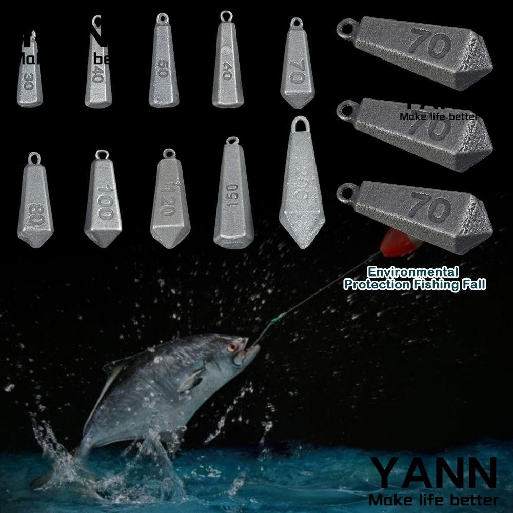 Yann1 5pcs การคุ้มครองสิ่งแวดล้อมตกปลา Fall, Line Sinker 30g-180g ตกปลาทะเล Sinker, Hot Sharped ...