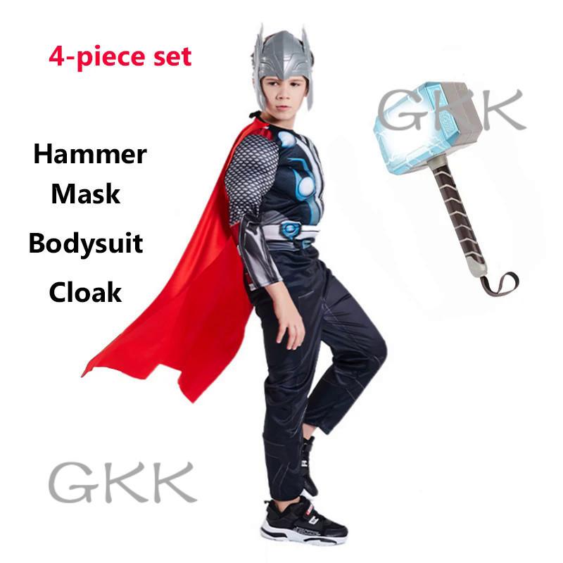 GK Children Thor Muscle Costume Superhero Thor Cosplay Costume And ...