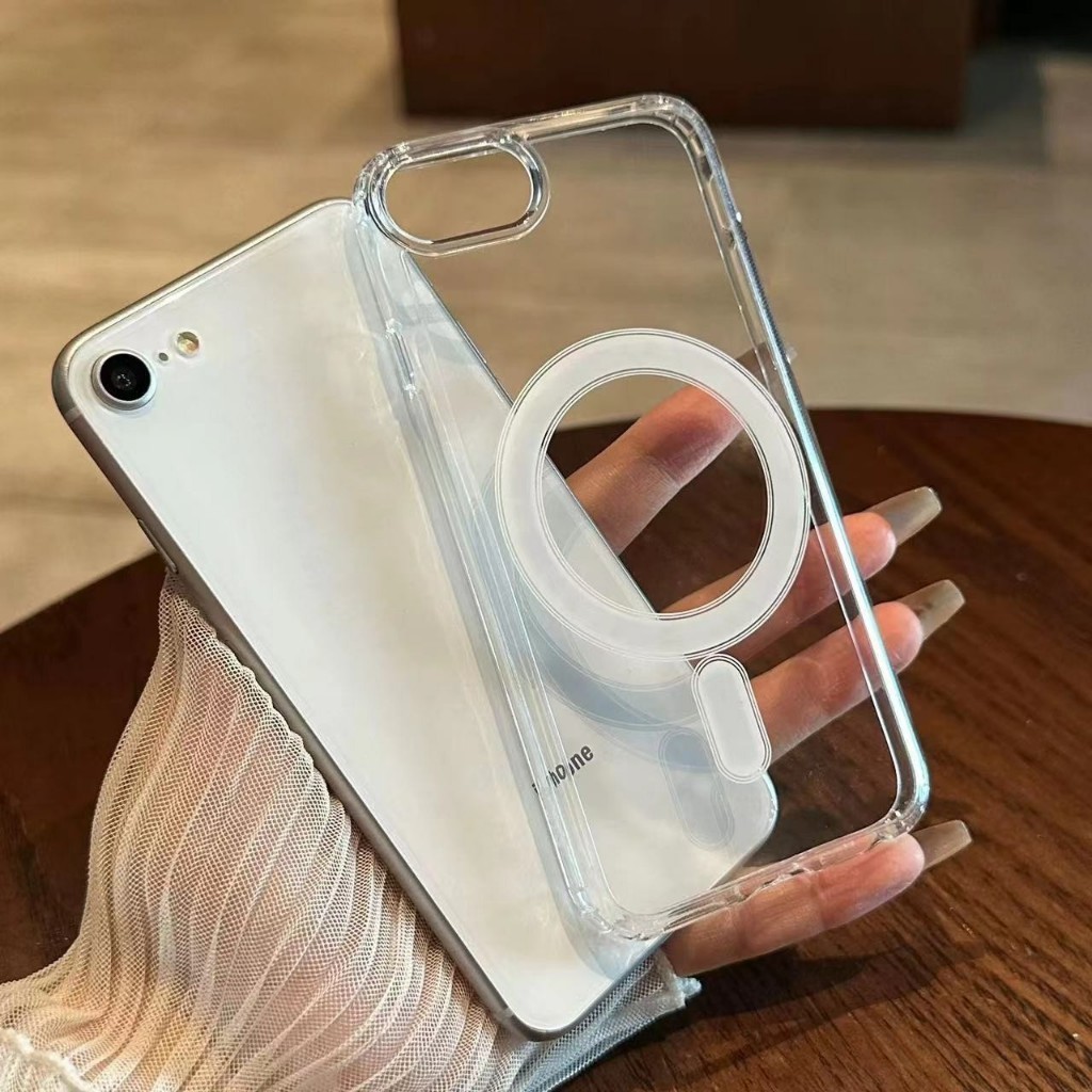 เคสโทรศัพท์มือถือแบบใส ผิวด้าน กันกระแทก มีแม่เหล็ก สําหรับ iPhone 7 8SE 7 8plus 15 14 11 12 13 ...