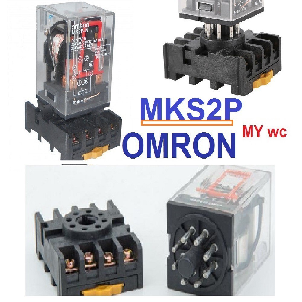 รีเลย์ ออมรอน MKS2P 220VAC 8ขา OMRON MKS2P AC 220V Relay 8-Pin | Shopee Thailand