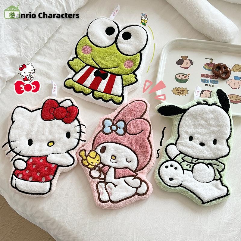 Gong 1 ชิ้น Sanrio Hello Kitty การ์ตูนน่ารักผ้าเช็ดมือติดผนัง Double ...