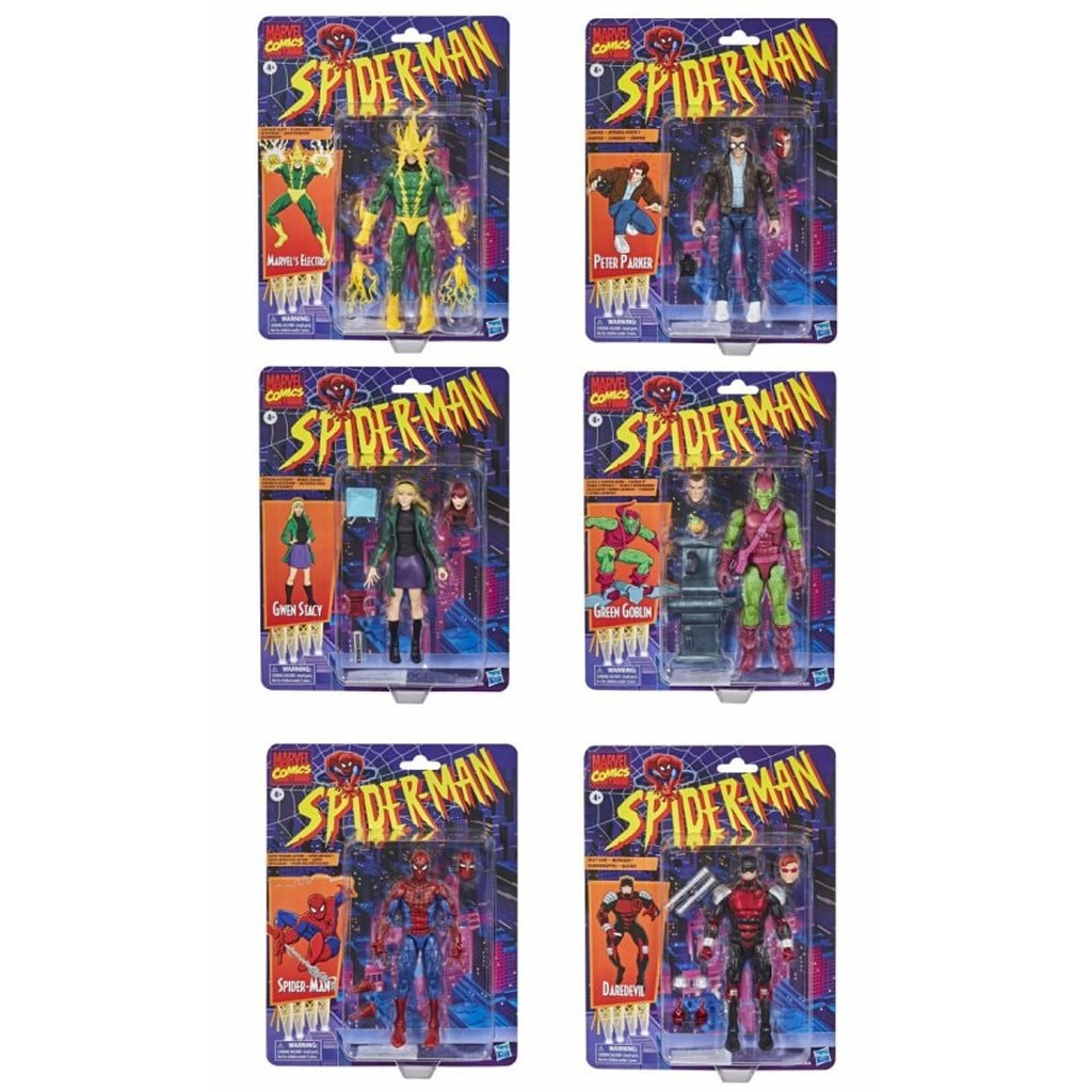 Hasbro Marvel Legends Retro Collection Spider-Man Wave 6-inch Figure ฮา ...