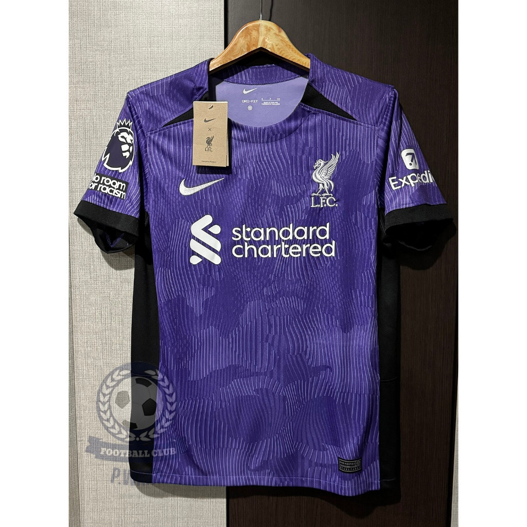 ใหม่ !! เสื้อ ลิเวอพลู Third ชุด 3 เกรดแฟนบอล 2023/24 ฟลูออฟชั่นพร้อมอาร์มและเบอร์ชื่อนักเตะ EPL ...