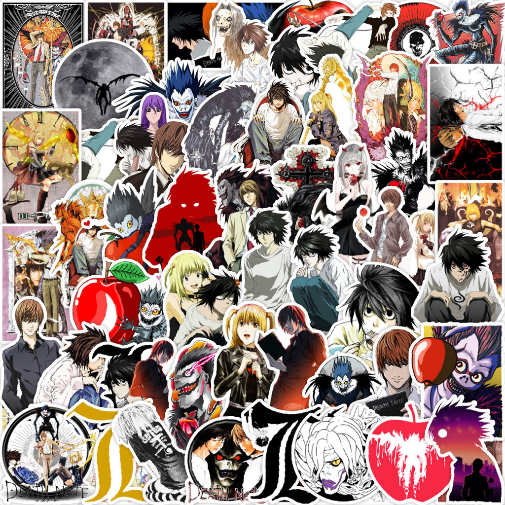 Death Note Series 03 Stickers 50Pcs/Set Yagami Light Ryuuku DIY Fashion ...