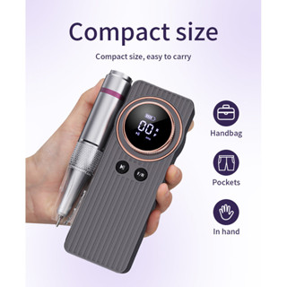 ( BQ-108 ) เครื่องเจียรเล็บ 50W แรง 35,000 Rpm เครื่องตะไบเล็บไฟฟ้า แบบพกพา มีแบตเตอรี่ในตัว ...