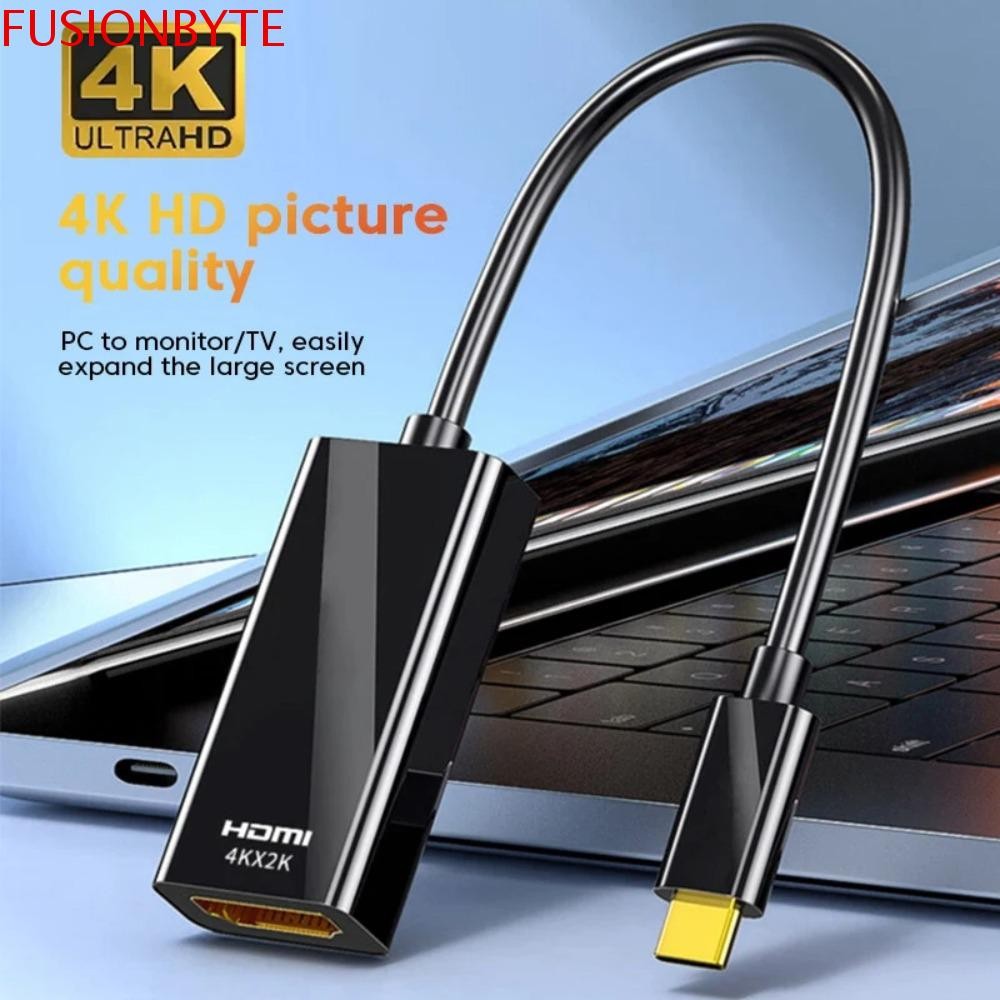 Fusionbyte 4K USB C ถึงสาย HDMI, HDMI 4K 4K Converter สําหรับ PC, ประเภท C ชาย HDMI หญิง USB C ...