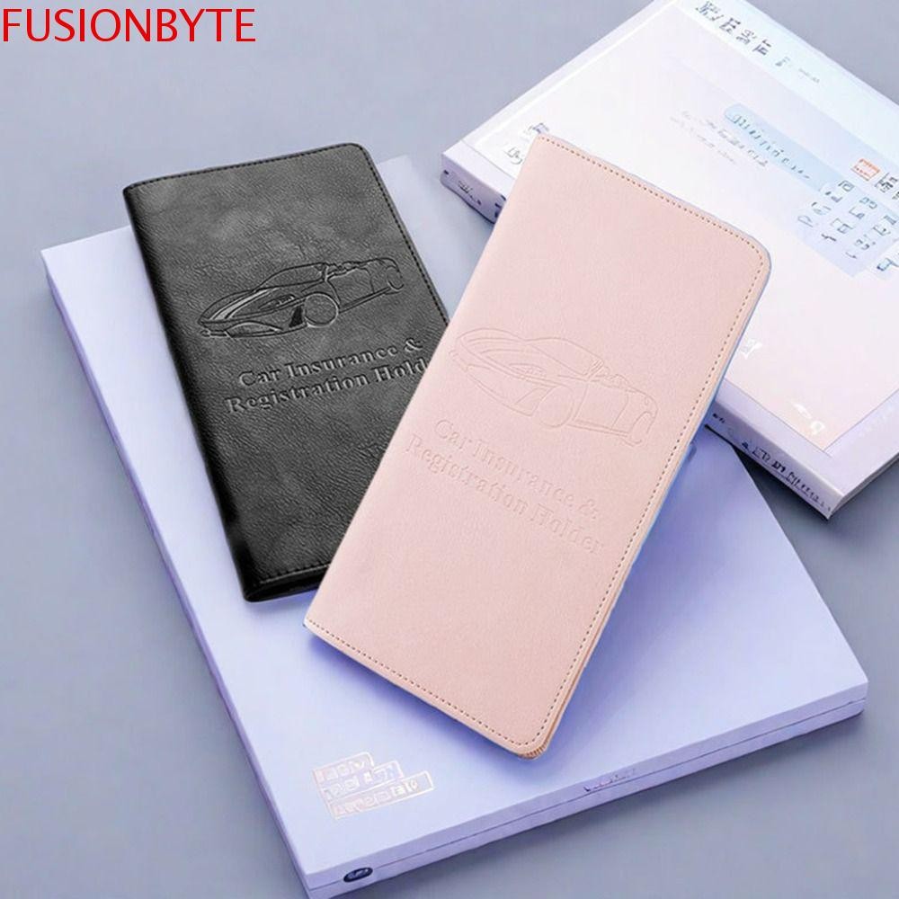 Fusionbyte ที่ใส่เอกสารในรถยนต์,กระเป๋าสตางค์หนัง PU พรีเมี่ยม,เอกสารขับรถรถยนต์โฟลเดอร์สไตล์บาง ...