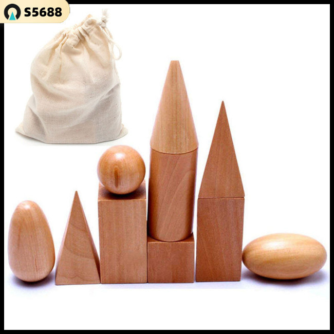 Sss Montessori ของเล่นไม้ รูปทรงเรขาคณิต 3 มิติ เสริมการเรียนรู้ ...