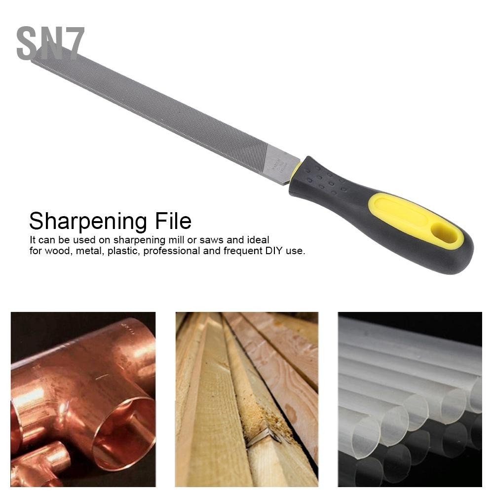 SN7 8in Flat Mill Steel File Grinding Blade พร้อมด้ามจับ Sharpening ...