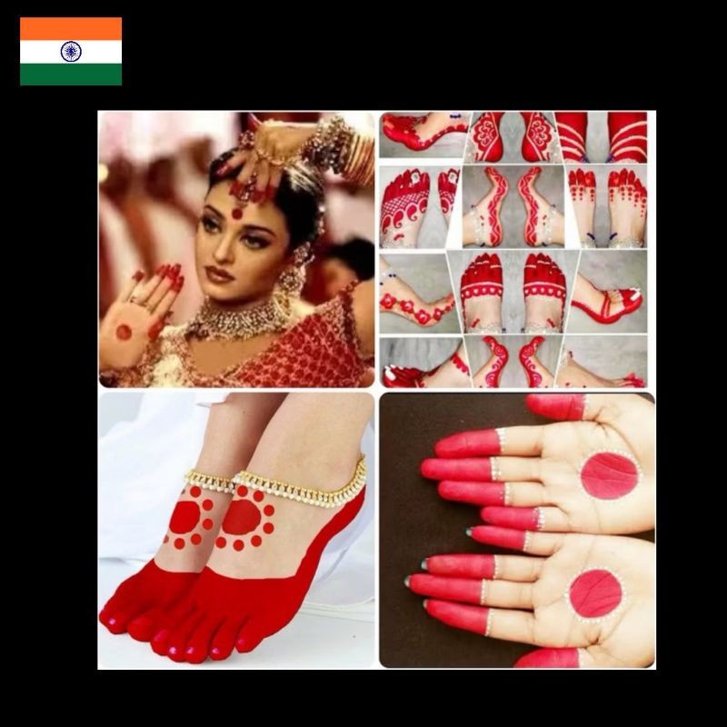 Alta ในมือสีแดง Red Liquid Indian Tradition for Hand and Feet | Shopee ...