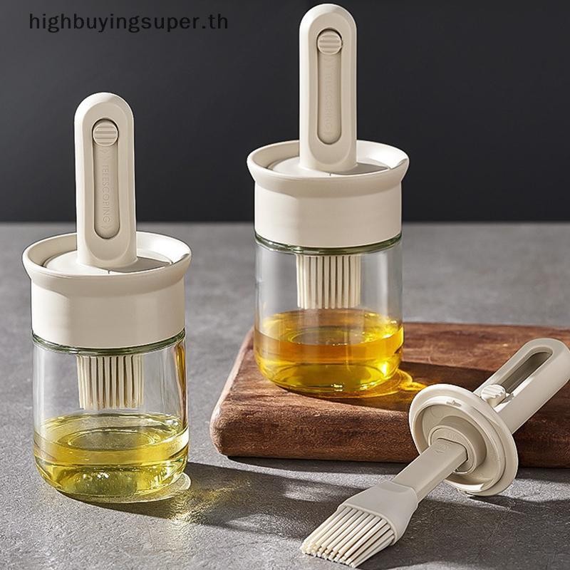 Hrth แปรงน้ํามันแบบยืดไสลด์แบบบูรณาการขวดปรับความยาวทนอุณหภูมิสูงครัว ...