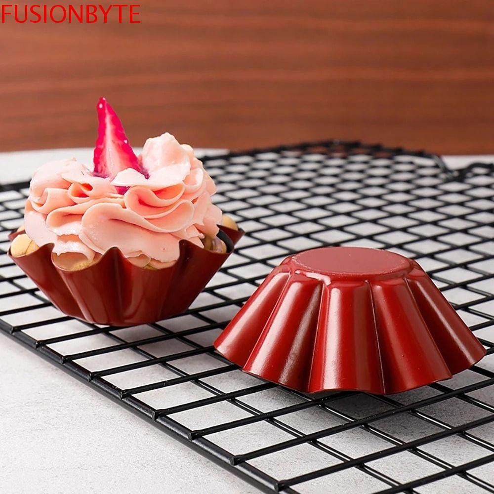 Fusionbyte แม่พิมพ์ทาร์ตไข่, แม่พิมพ์กระทะ Flan เหล็กคาร์บอนไม่ติด, ถ้วยมัฟฟิน, แม่พิมพ์เค้ก ...