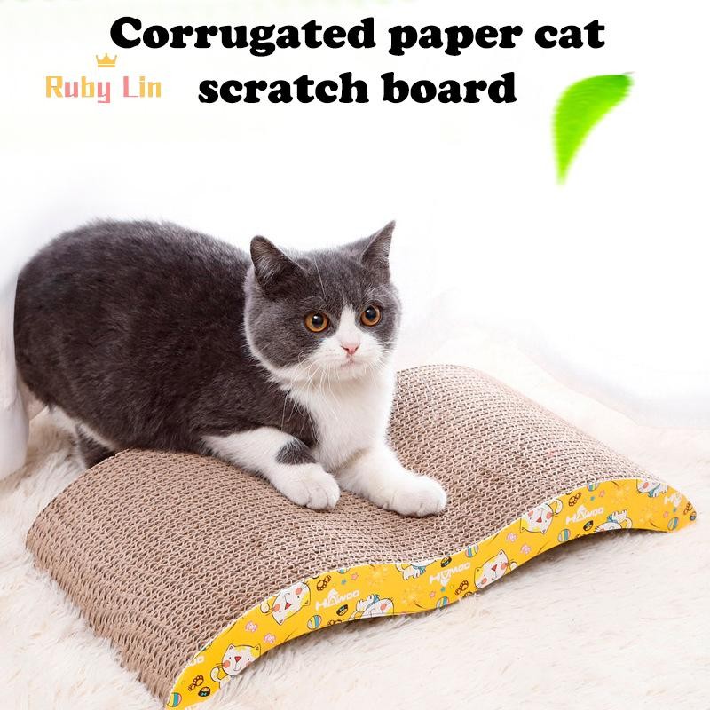Ruby Lin Catnip Cat Scratcher ของเล่นแมวคุณภาพสูงกระดาษลูกฟูก Cat Scratcher ทนต่อการสึกหรอ Cat ...