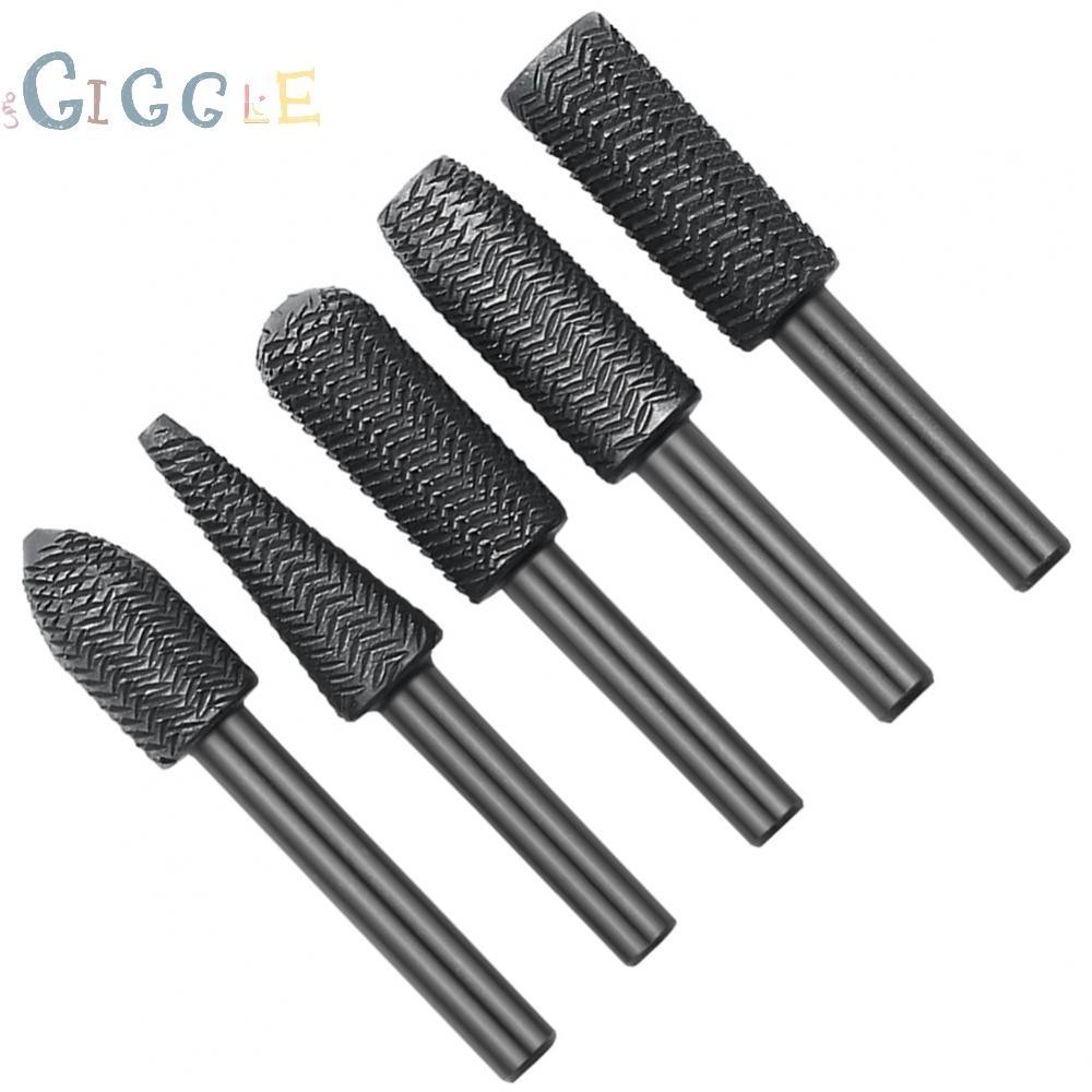 Heavy Duty Steel Rotary Rasp File Set 5Pcs 6mm Shank Assorted Sizes and ...