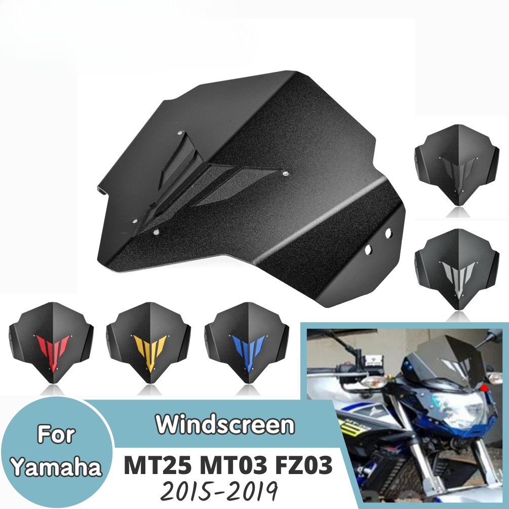 กระจกหน้ารถจักรยานยนต์ อลูมิเนียม MT03 MT25 FZ03 สําหรับ Yamaha MT-03 ...