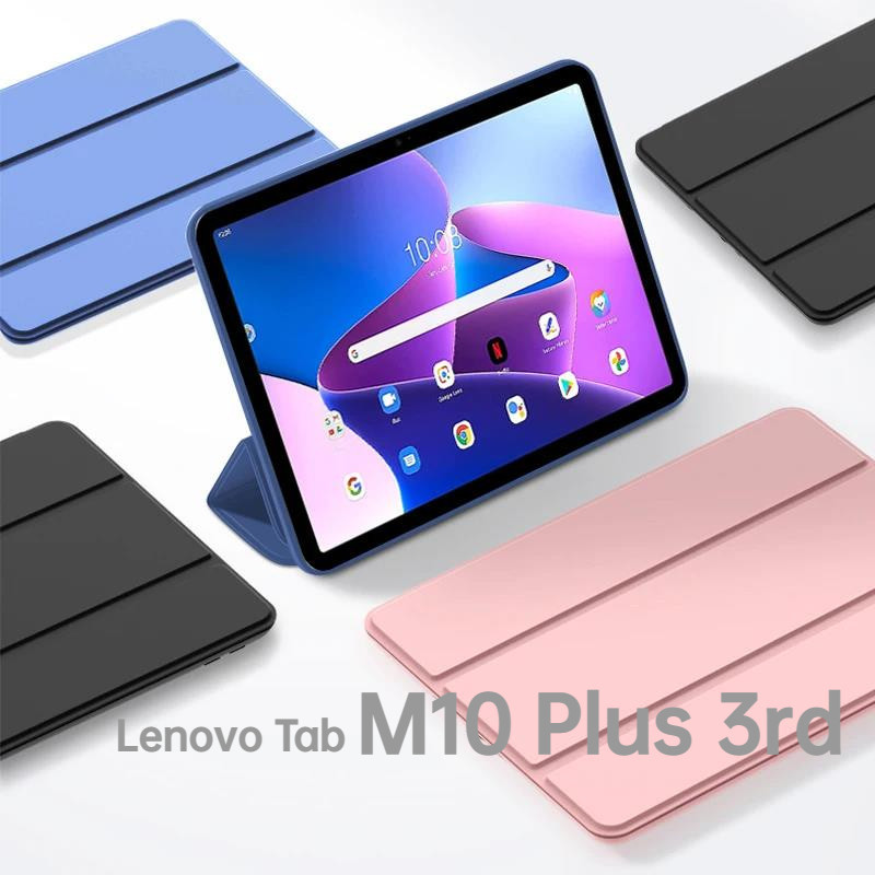 เคสหนังนิ่ม แบบบางพิเศษ สีพื้น สําหรับ Lenovo Tab M10 Plus 3rd Gen TB125FU TB128XU 10.6 นิ้ว ...