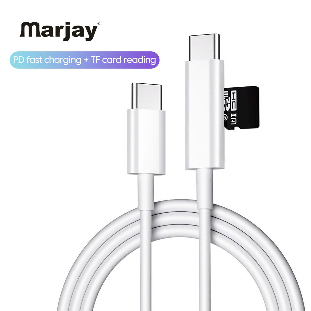 Marjay 2-in-1 PD60W สายชาร์จเร็ว การ์ด TF อ่านข้อมูล | Shopee Thailand