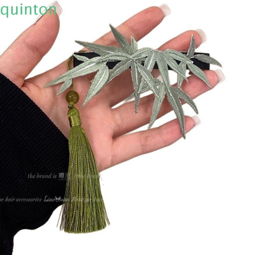 Quinton พู่ Hairpin, สีเขียว Leaf Hanfu กิ๊บติดผม, เรียบง่ายสไตล์โบราณ ...