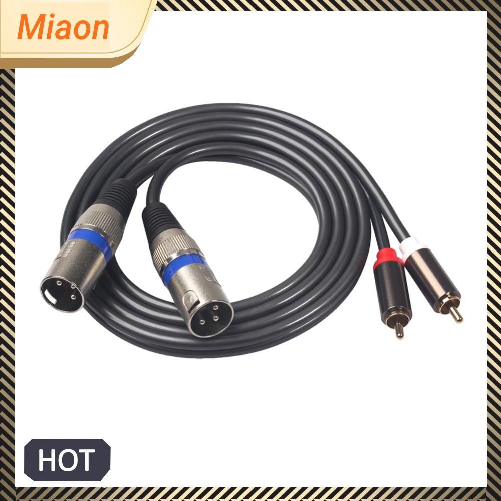 Dual XLR Male to Dual RCA Male Audio Signal Patch Adapter Cable 1.5m/4 ...