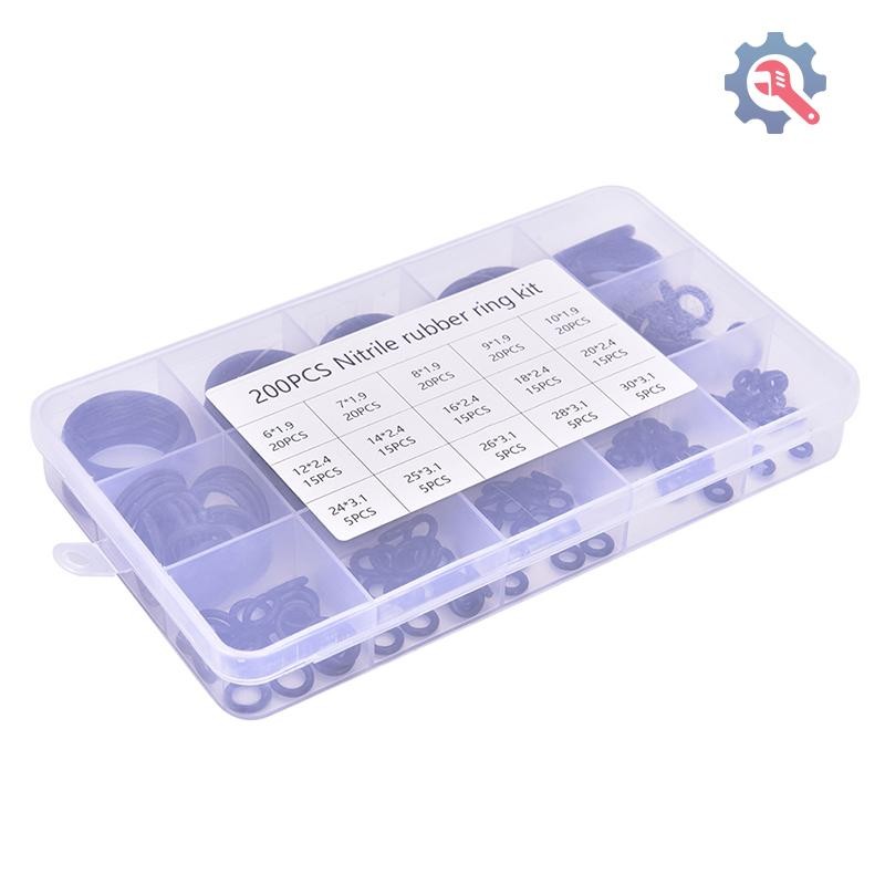 [GEX] 200 ชิ้น/เซ็ต O แหวนชุด hydrolock ยาง O-Rings เครื่องซักผ้าปะเก็นซีล Assortment [TH ...