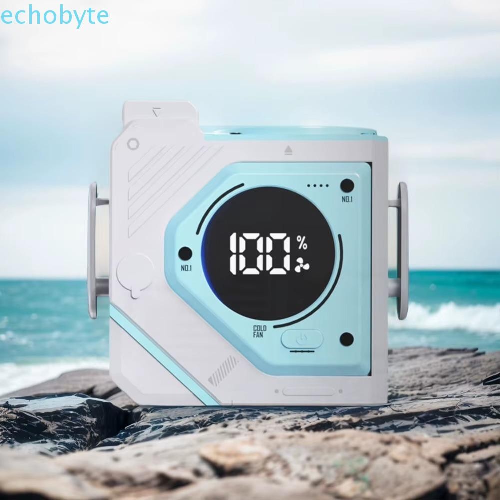 Echobyte พัดลมแขวนเอว,สวมใส่ 5000/9800mah พัดลมคลิปเอว,แบบพกพา 3 ความเร็วฉุกเฉินมือถือ Powe USB ...