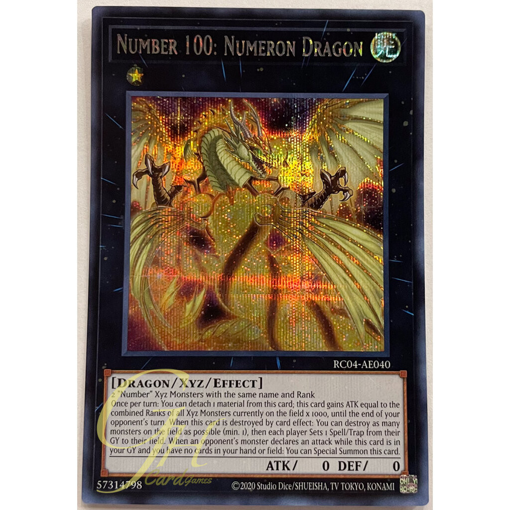 Yugioh [RC04-AE040] Number 100: Numeron Dragon (Secret Rare) | Shopee Thailand