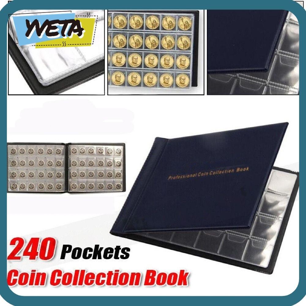 Yveta อัลบั้มเก็บสะสมเหรียญ PVC 240 ช่อง ทนทาน 10 หน้า สําหรับเก็บสะสม | Shopee Thailand