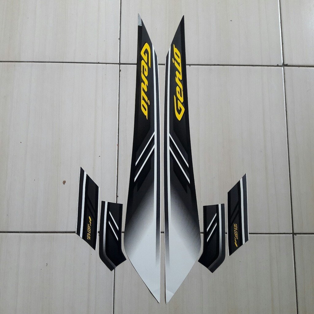Honda Genio Iss 110 2019 สติ๊กเกอร์แถบมอเตอร์ไซค์ สีขาว สีดํา | Shopee ...