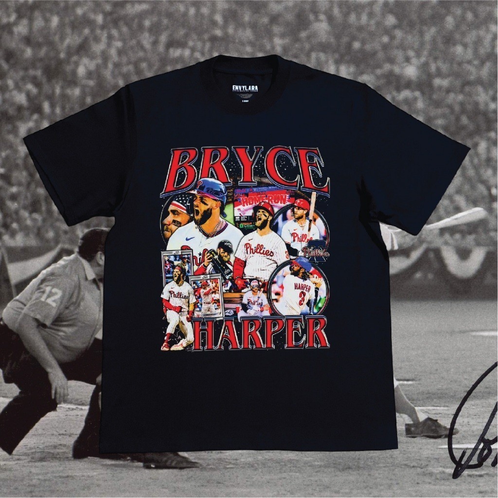 Bryce Harper Philadelphia Philies Tshirt Heavyweight Cotton Combed 16s ...