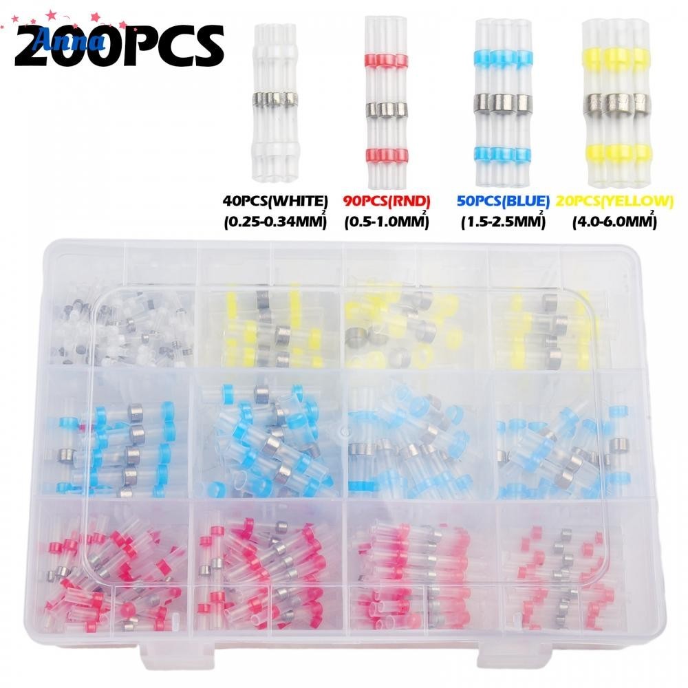 【Anna】Waterproof Solderstick Connector Tools 200 Piece Kit with Heat ...