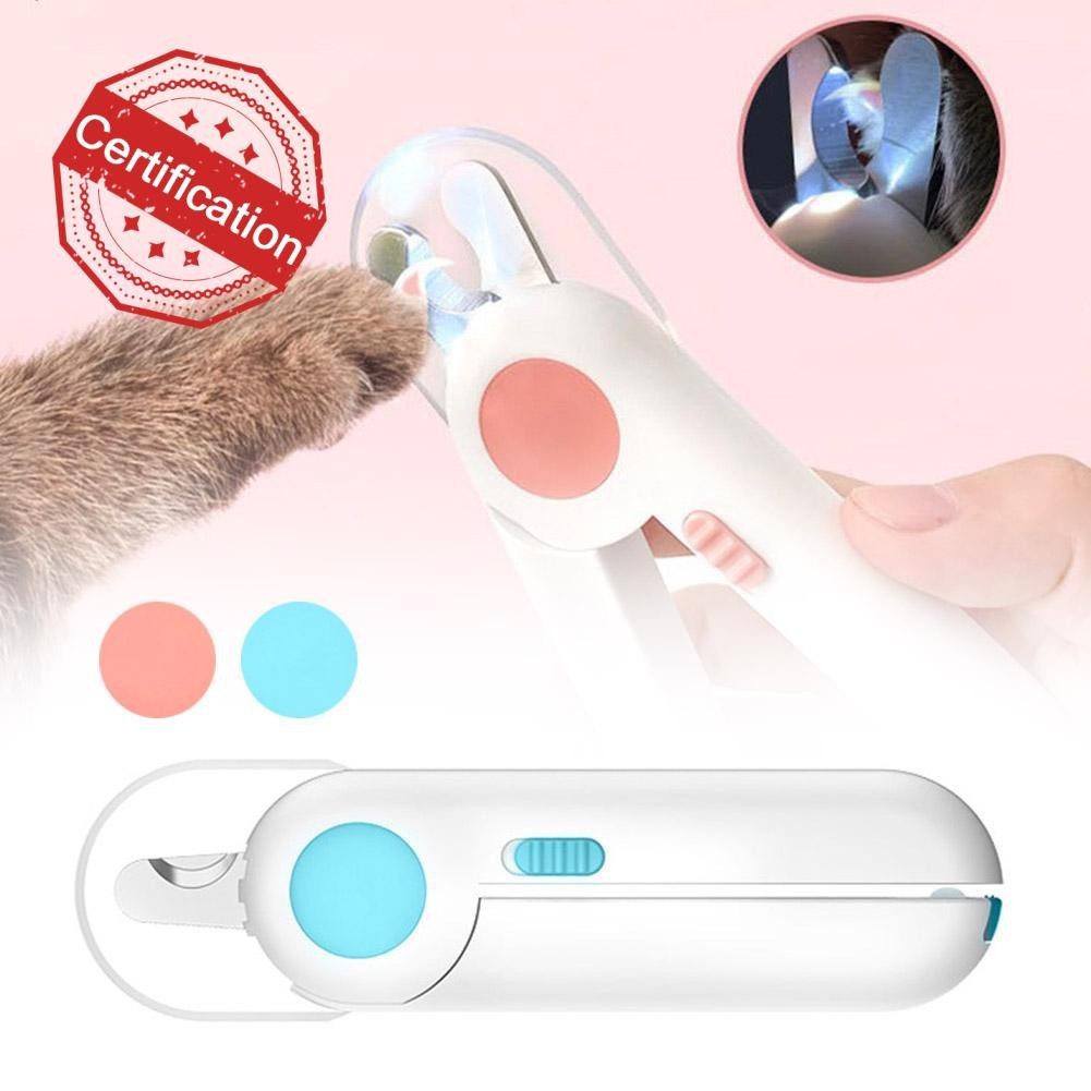 กรรไกรตัดเล็บ พร้อมไฟ LED ทรงกลม ป้องกันเลือดออก สําหรับสัตว์เลี้ยง ...