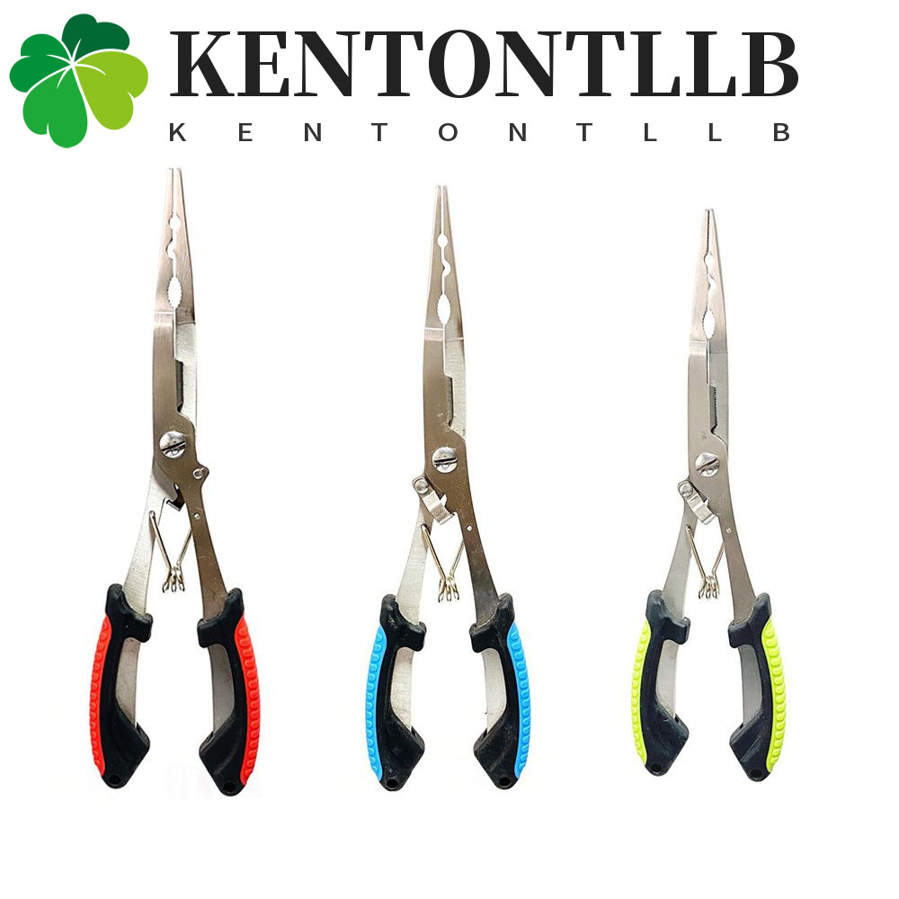 Kentontllb คีมตกปลา, ตัดสายพร้อมที่จับยางคีมปากปลา Hook, Angling อุปกรณ์ Multi-functional Anti ...