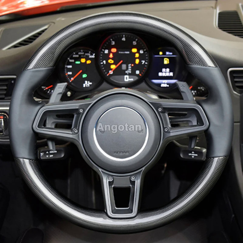 3K แห้งคาร์บอนไฟเบอร์ O-Type พวงมาลัยสำหรับ Porsche 911 Panamera 718 ...