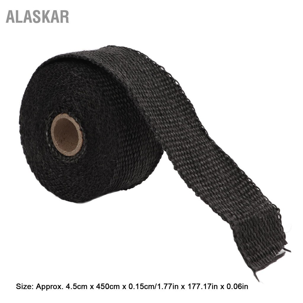 ALASKAR ม้วนห่อความร้อนไอเสียสีดำสำหรับรถจักรยานยนต์เทปกันความร้อน ...