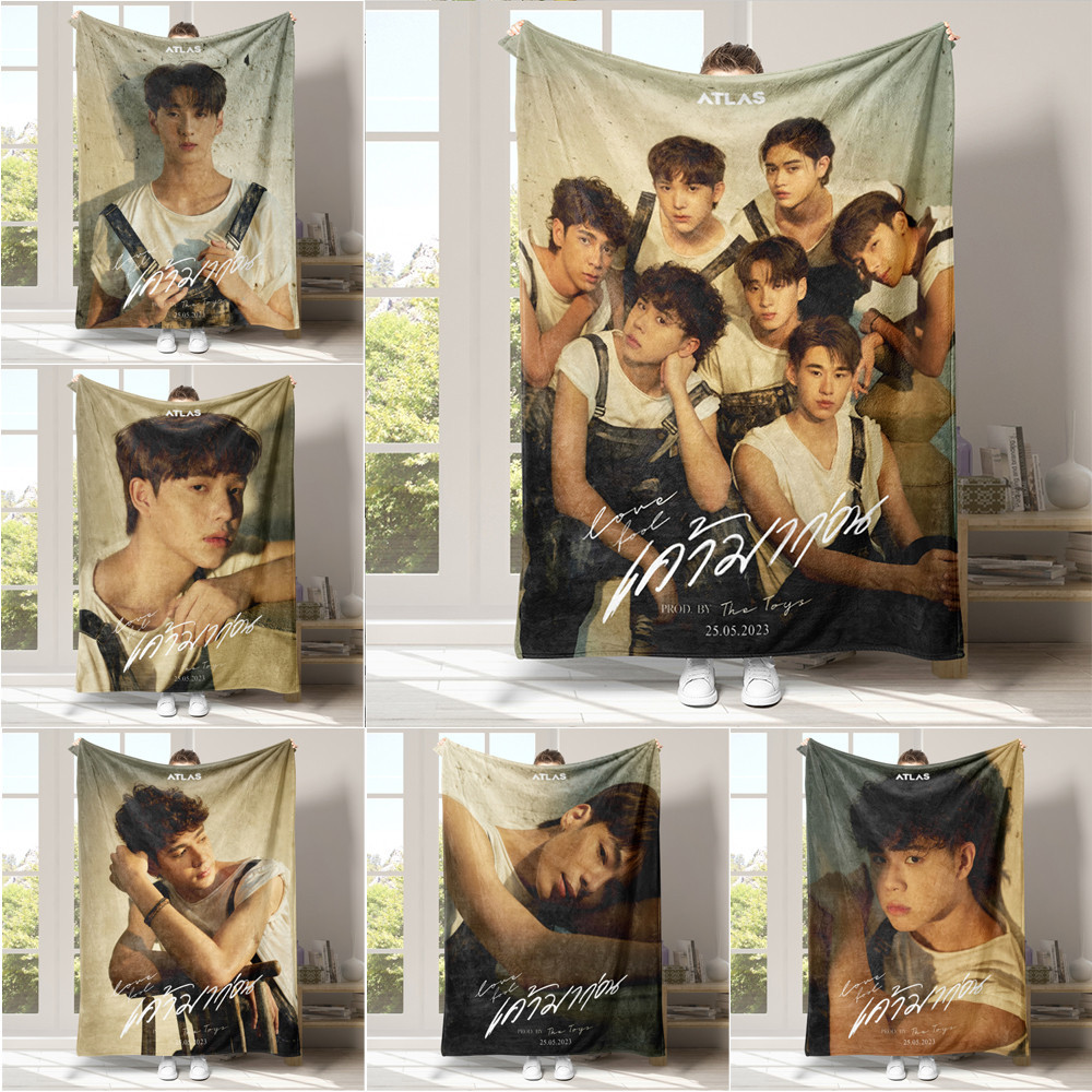 Tpop ATLAS ผ้าห่ม ผ้าสักหลาด พิมพ์ลายด้านเดียว ขนแกะนุ่ม ผ้าห่มความร้อน ...