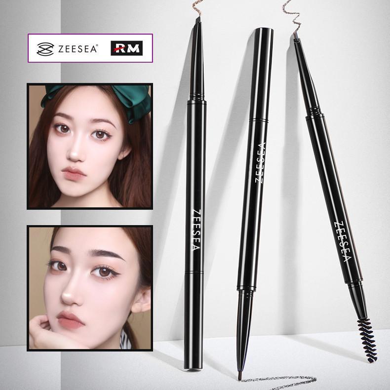 Zeesea ดินสอเขียนคิ้วสามมิติ Ultra-Fine Triangle Machete-Shaped Eyebrow Pencil แป้งเขียนคิ้วรวม ...