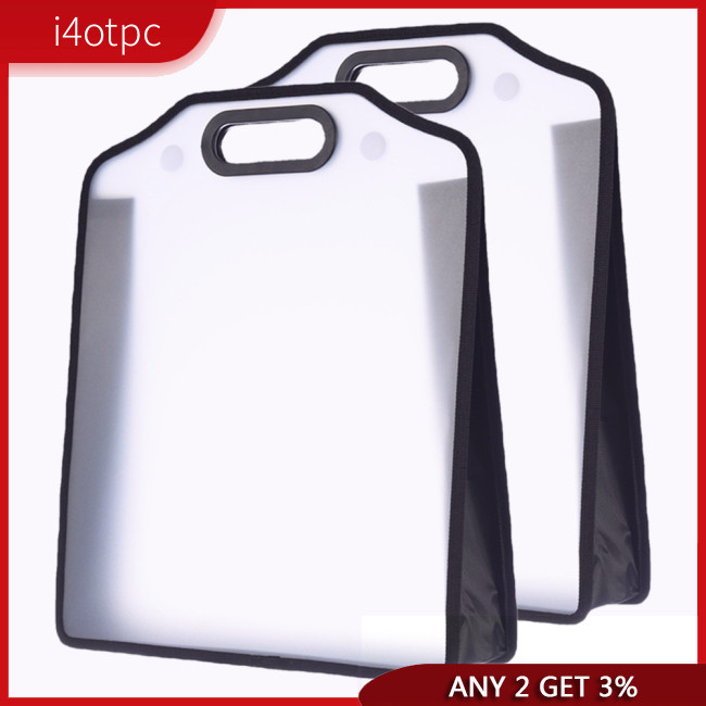 I4otpc 2 ชิ้น ขนาดใหญ่ ศิลปะ พอร์ตโฟลิโอ พร้อมที่จับ แฟ้มกระเป๋า หนา ความจุขนาดใหญ่ ใส ศิลปะ ...