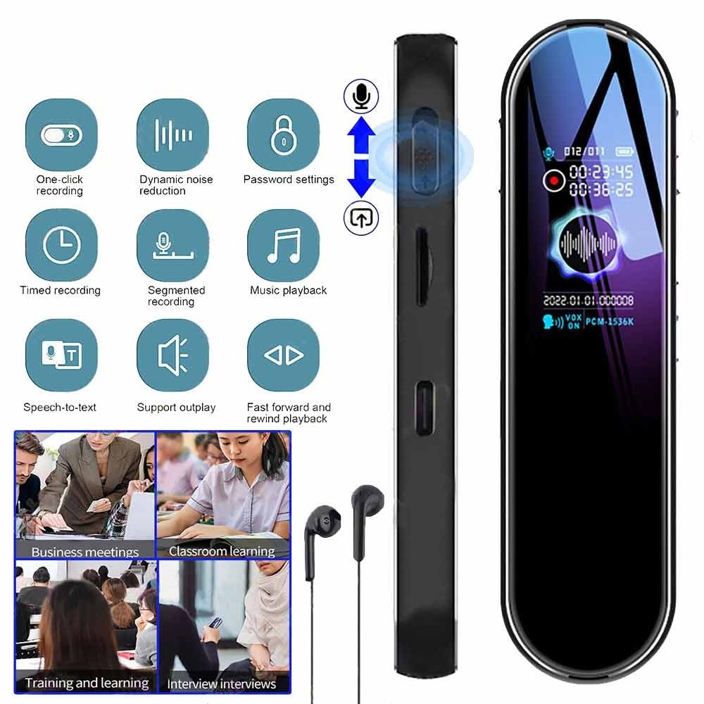 Mini Digital Voice Recorder Dictaphone Audio MP3 Player Sound Recording ...