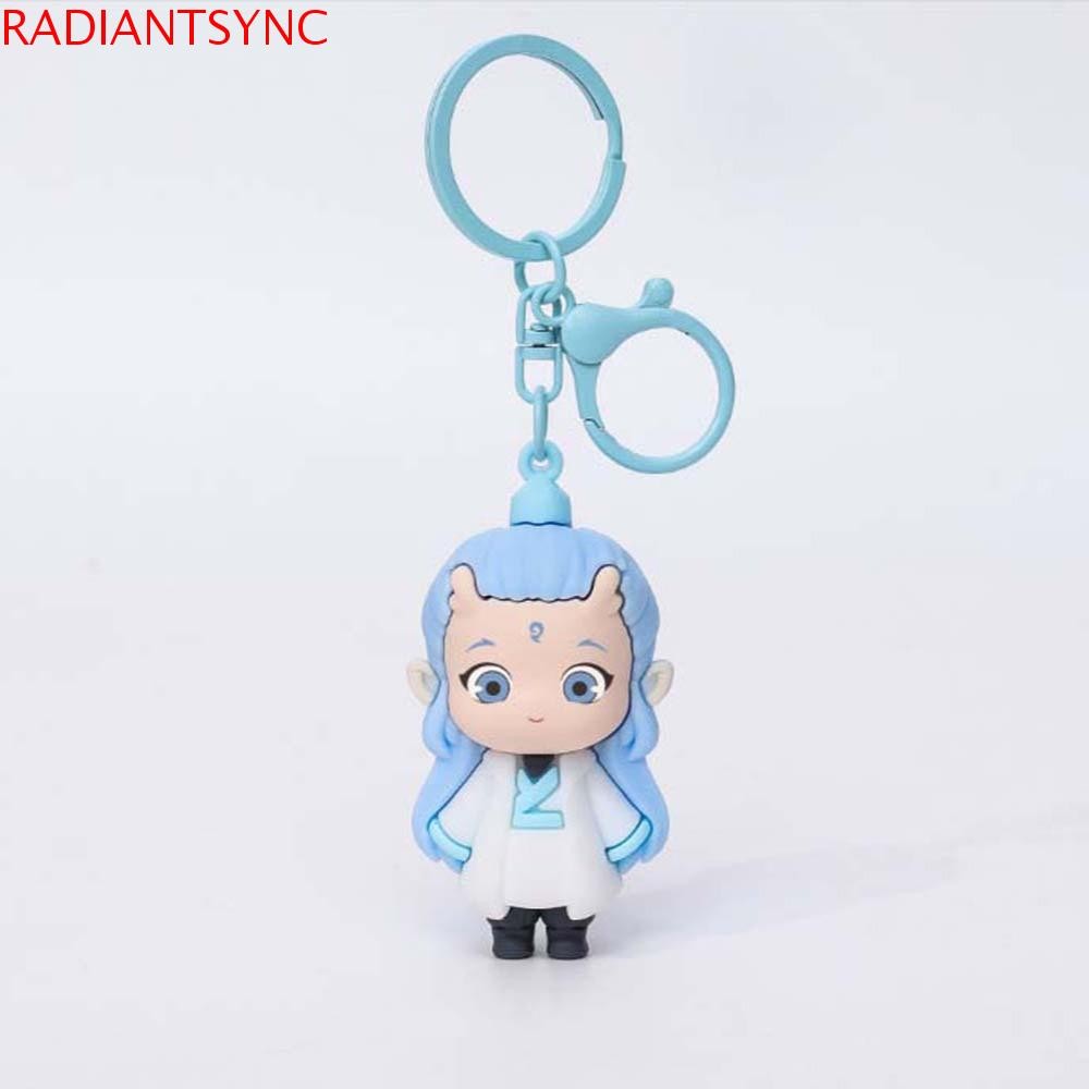 Radiantsync Ne Zha พวงกุญแจตุ๊กตา, Kawaii อะคริลิค Aobing Key แหวน,กระเป๋า Charm ซิลิกาเจล Loong ...